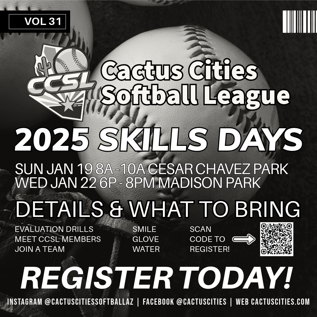 Cactus Cities Softball League | 2024 CCSL FALL SEASON PLAYER