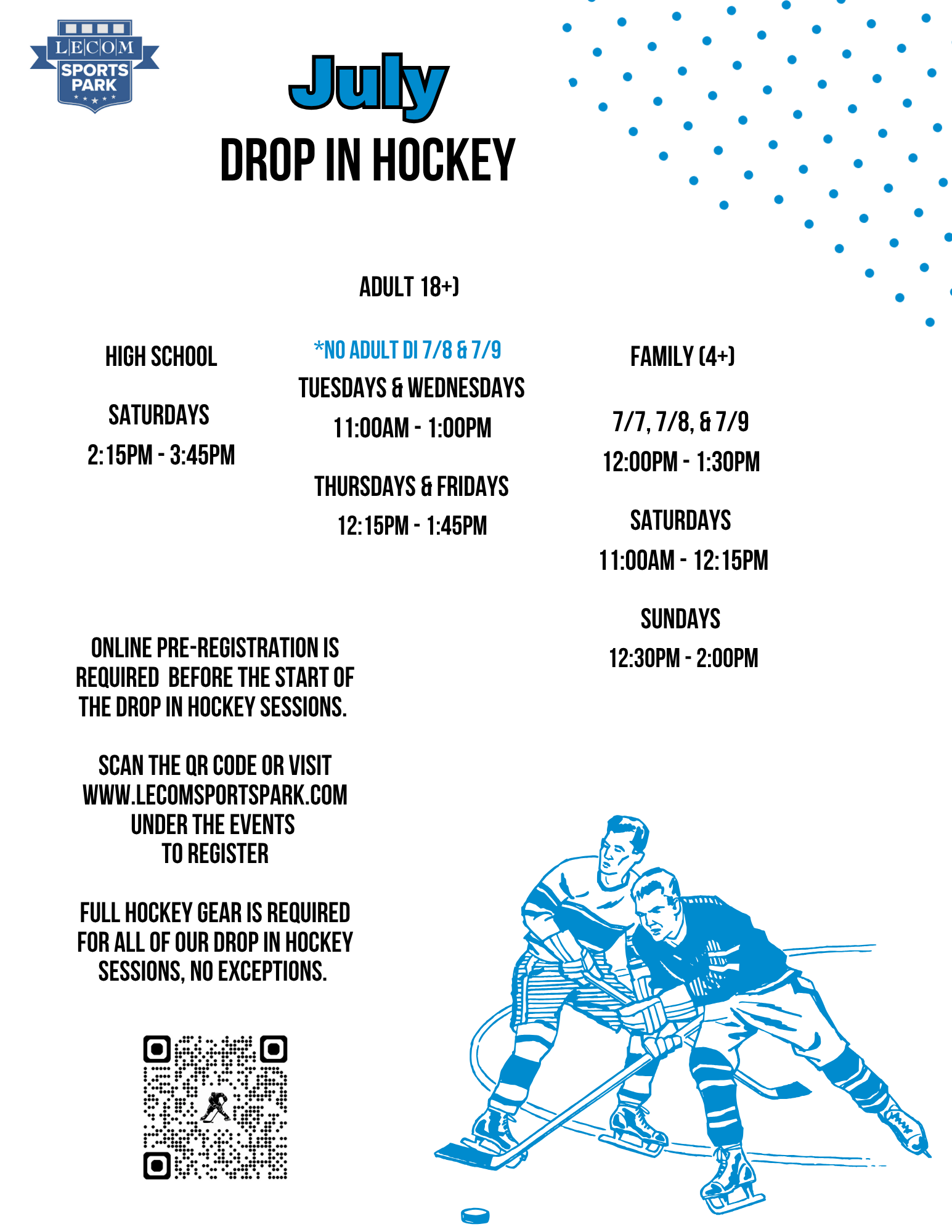 Lecom Sports Park | Hockey Drop In