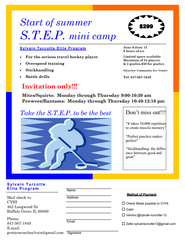 Glenview Stars Hockey Association | STEP Mini Camp Registration Open