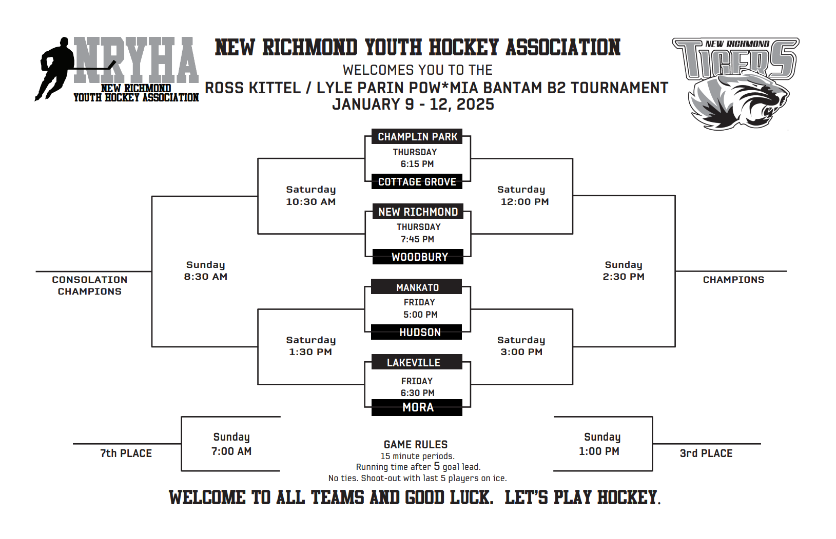 New Richmond Youth Hockey Association | Bantam A & B/B2