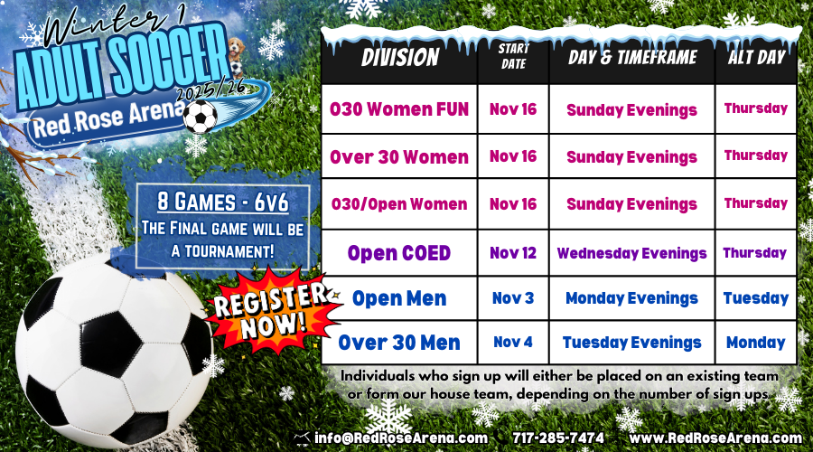 Red Rose Arena | Adult Soccer