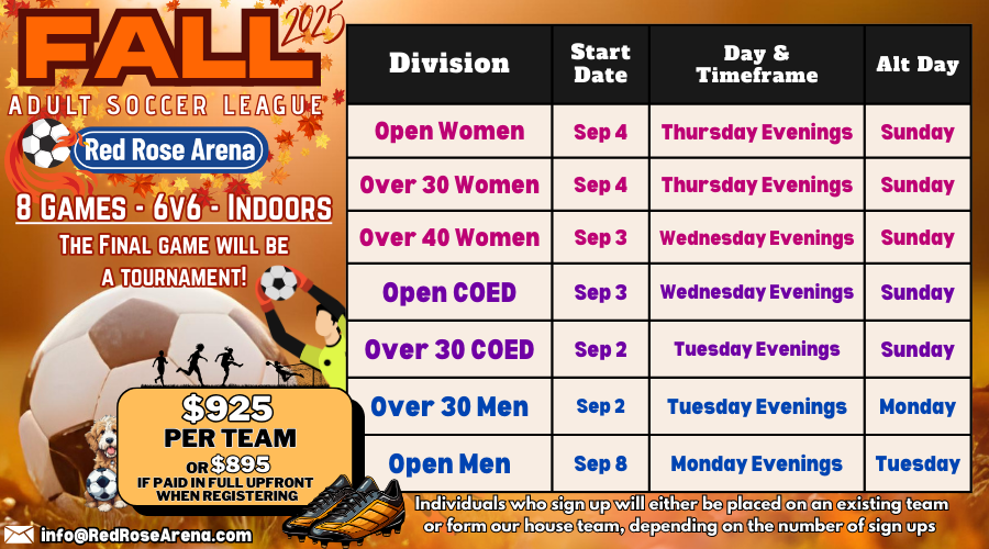 Red Rose Arena | Adult Soccer