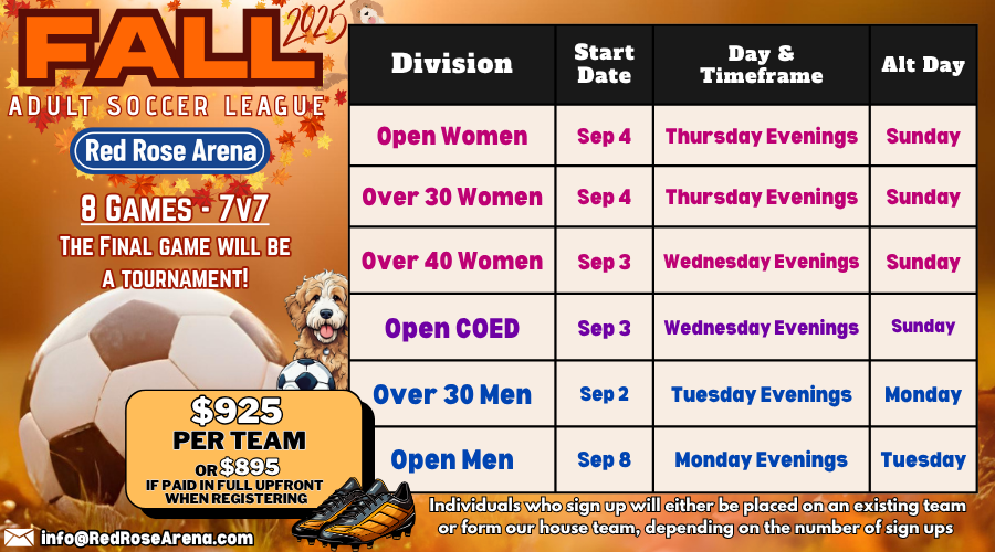 Red Rose Arena | Adult Individual Registration