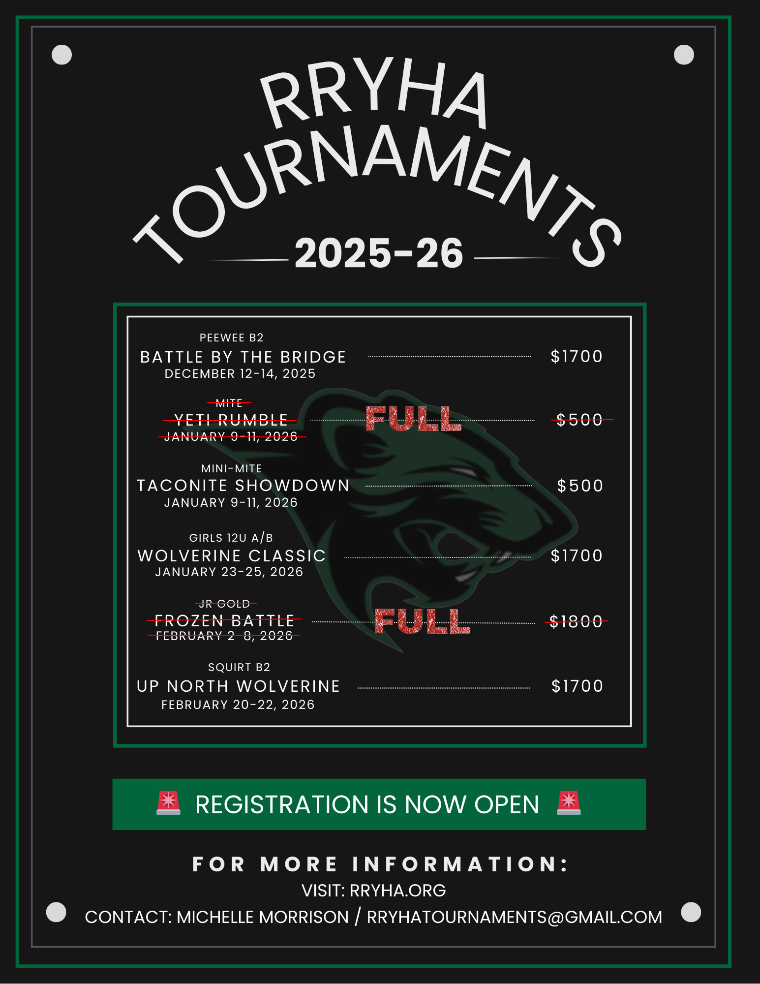 Rock Ridge Youth Hockey Association | RRYHA Tournaments