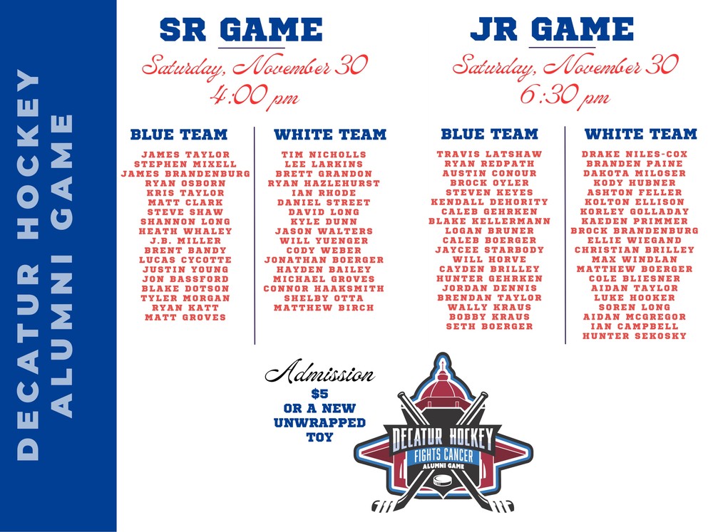 Decatur Youth Hockey Association | 2024 Alumni Game Rosters
