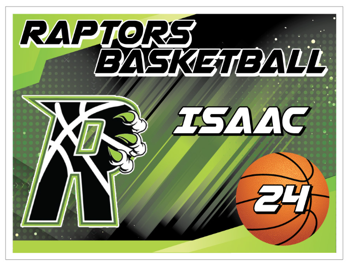 Raptors Athletics Basketball | 2025 Basketball Yard Signs
