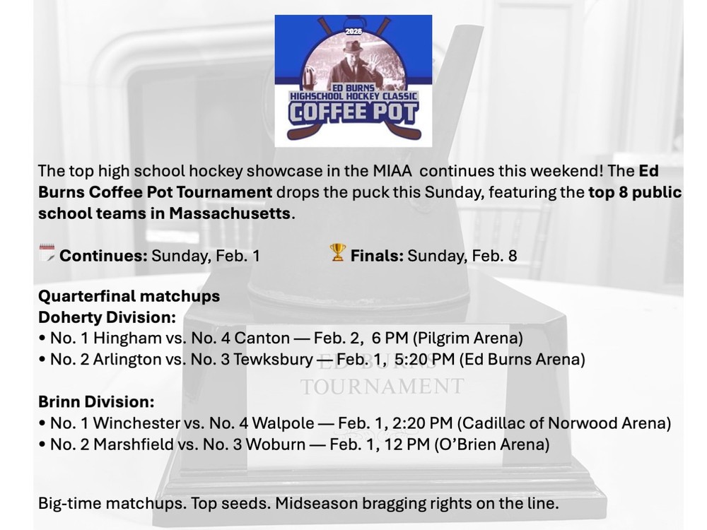 Arlington Hockey Club | 2026 Ed Burns Coffee Pot Tourney Continues this ...