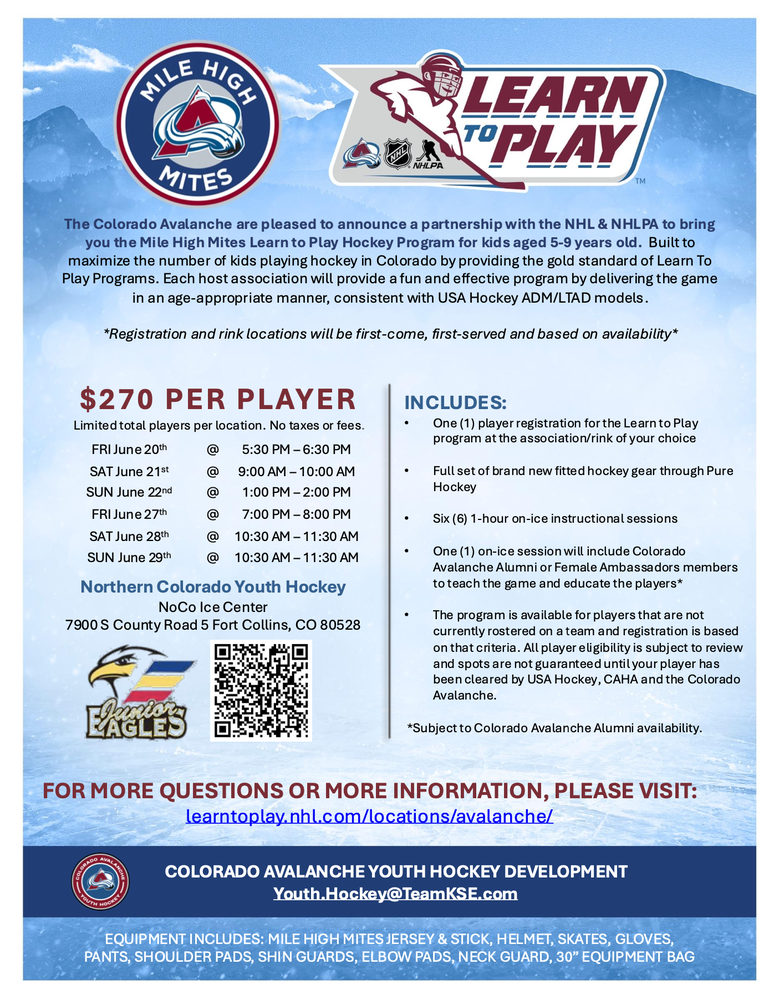 Northern Colorado Youth Hockey | MILE HIGH MITES - NORTHERN COLORADO ...